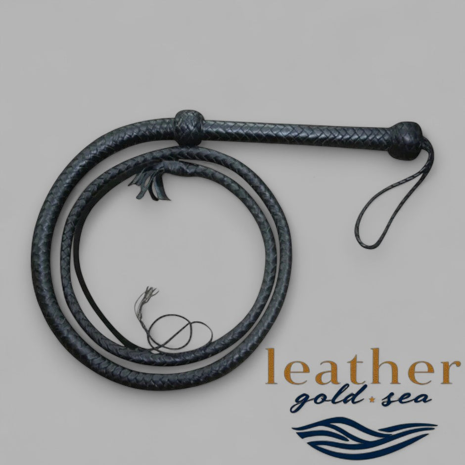 Leather Bullwhip Made in USA | Leather Gold Sea